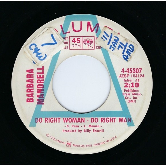 Columbia | Media | Barbara Mandrell Promo 45 Do Right Womando Right Man ...